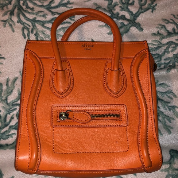 Cèline Paris | Bags | Celine Small Orange Tote Bag | Poshmark